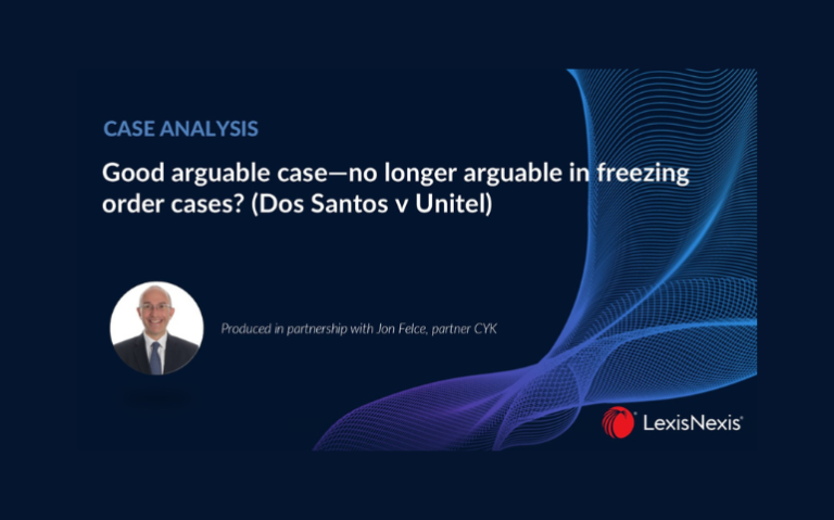 Good arguable case—no longer arguable in freezing order cases? (Dos ...